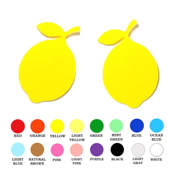 25 Pack Paper Lemon Shapes Lemon Shape Lemon Paper Cut - Etsy