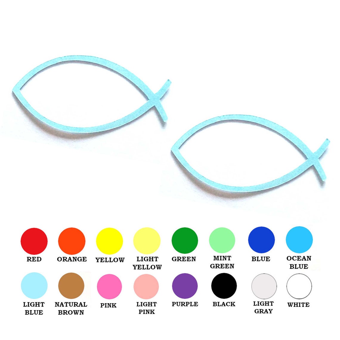 25 Pack Paper Ichthys Shape Paper Ichthys Cut Out Ichthys - Etsy