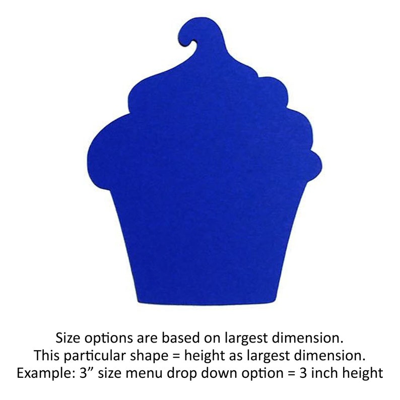 25 Pack - Paper Cupcake Shape, Paper Cupcake Cut Out, Cupcake Die Cut ...