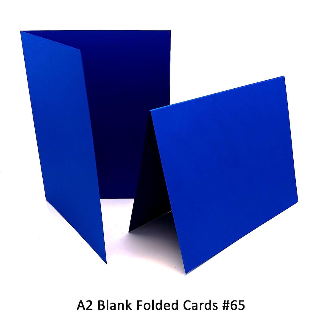 Blue Blank Folded Cards, Blue A2 Folded Cards, Blank A2 Card, Blue ...