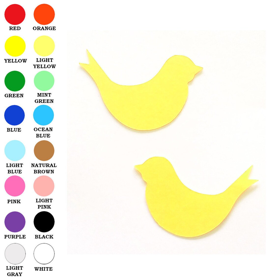 25 Pack Paper Bird Shape Bird Die Cut Bird Cut Outs | Etsy