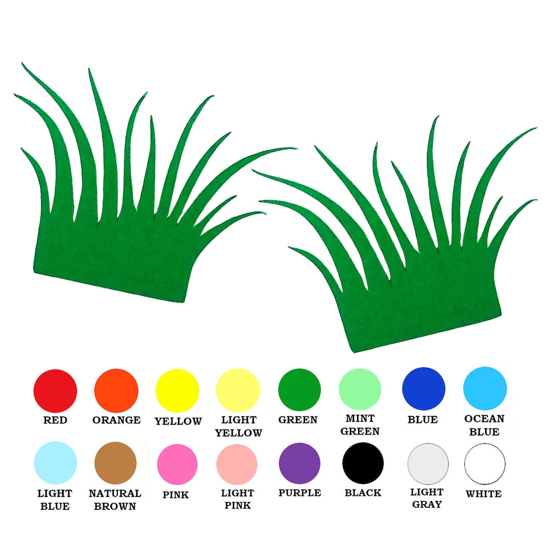 25 Pack - Paper Grass Shapes, Grass Shape, Paper Grass Cut Outs, Paper ...
