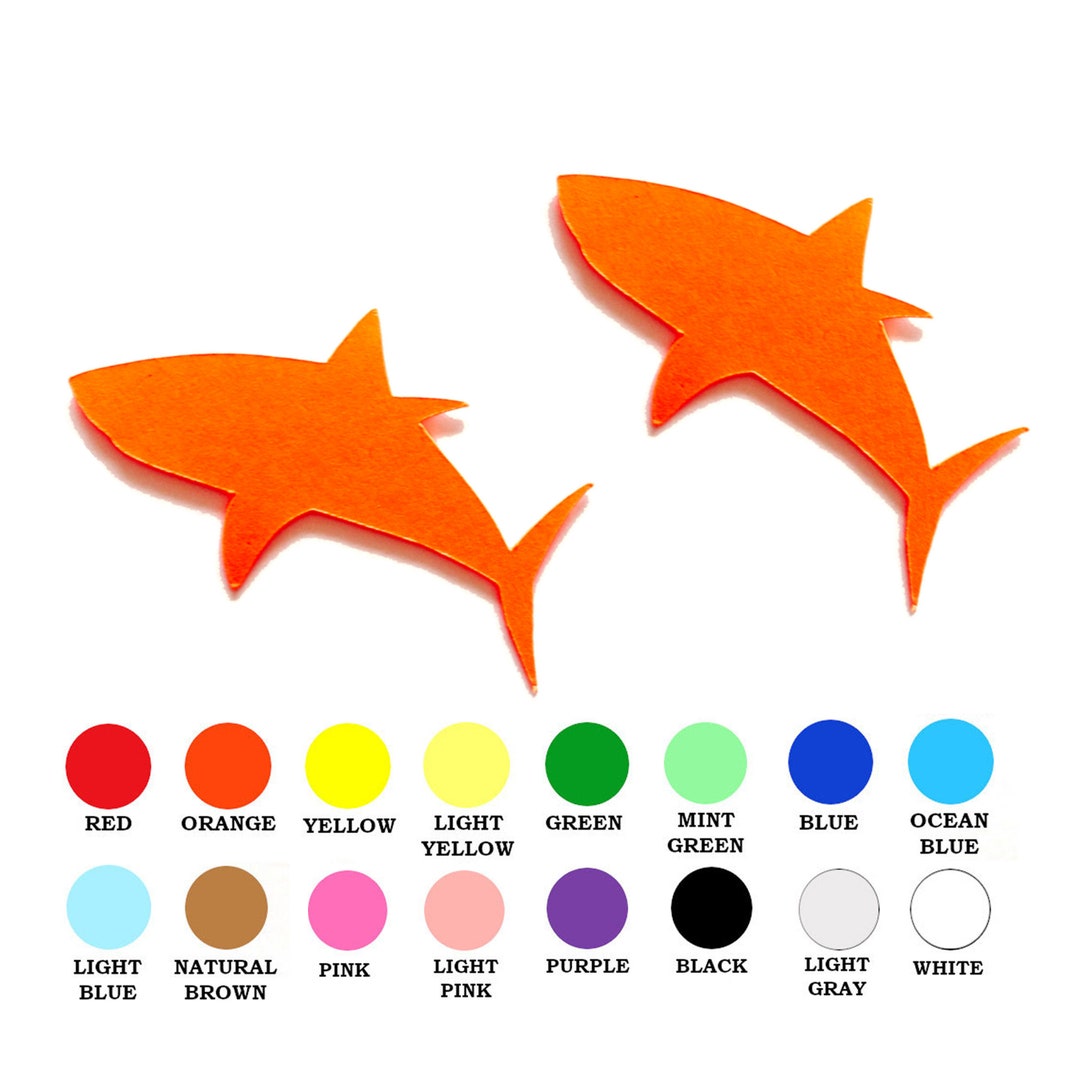 25 Pack - Paper Shark Shapes, Paper Sea Animals, Paper Ocean Animal ...