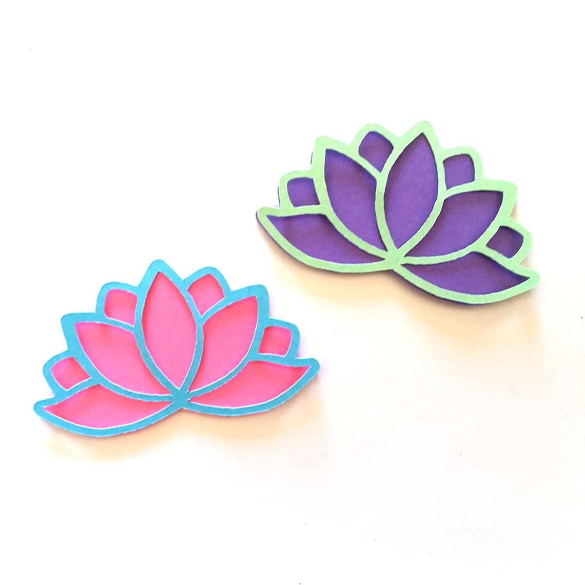 25 pack Paper Lotus Flower Shapes Lotus Flower Die Cut | Etsy