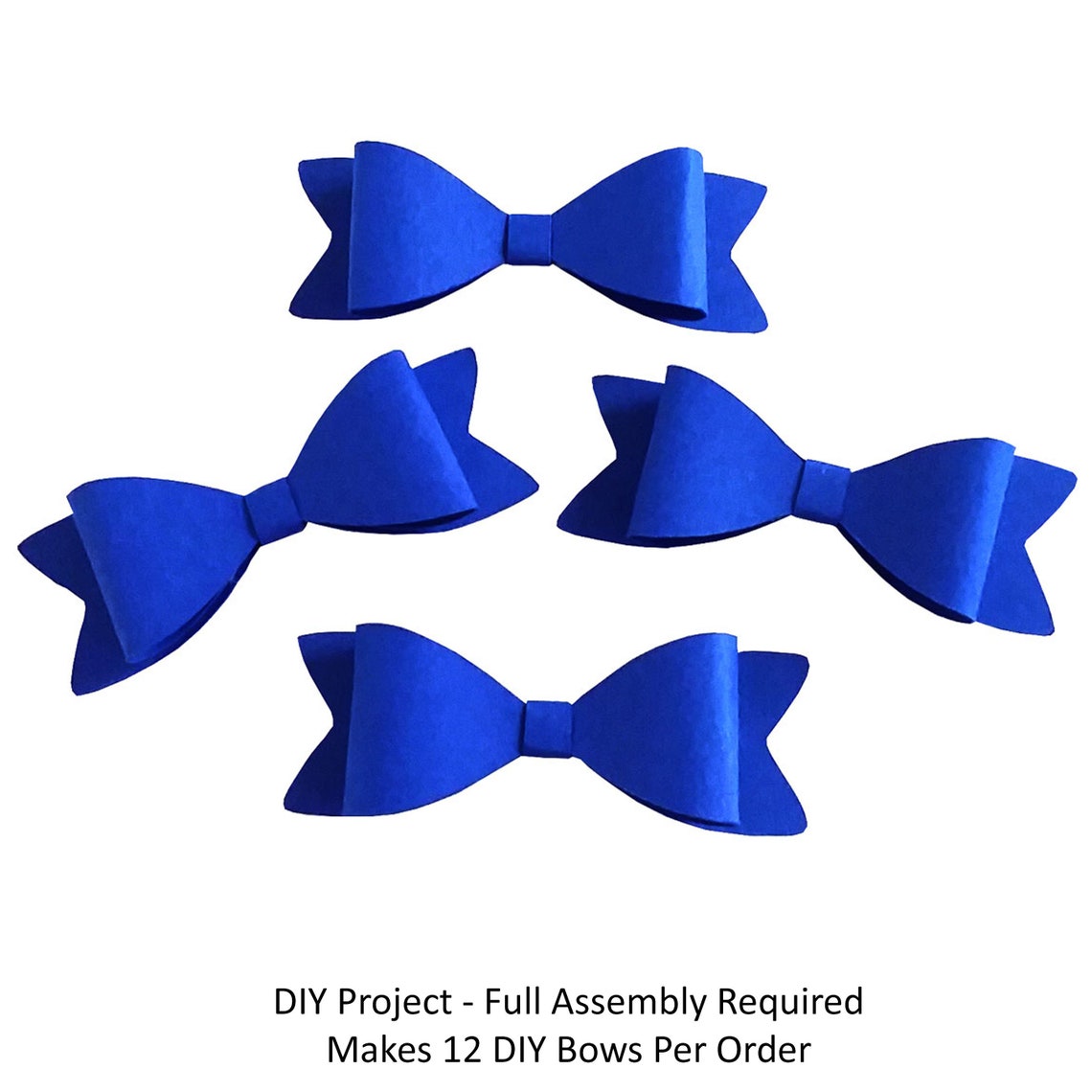 12 Pack DIY Blue Paper Bows Blue Paper Bows DIY Paper - Etsy