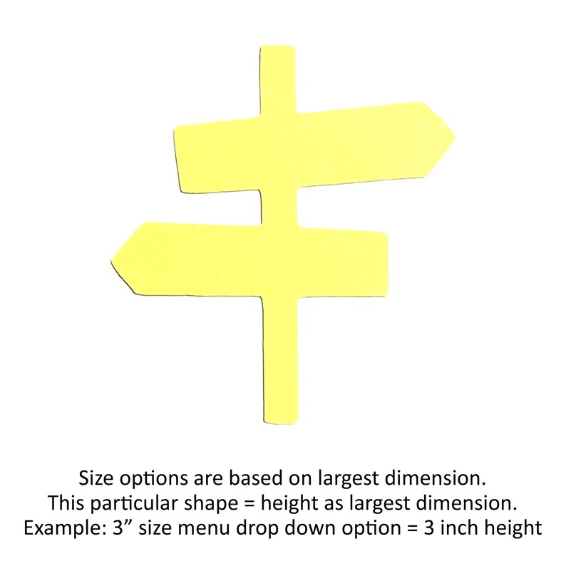 25 Pack - Paper Direction Sign Shape, Direction Sign Die Cut, Direction ...