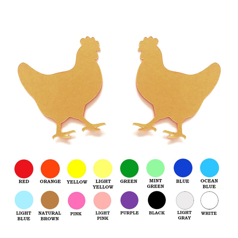 25 Pack Paper Chicken Shape Bird Die Cut Chicken Cut Outs - Etsy