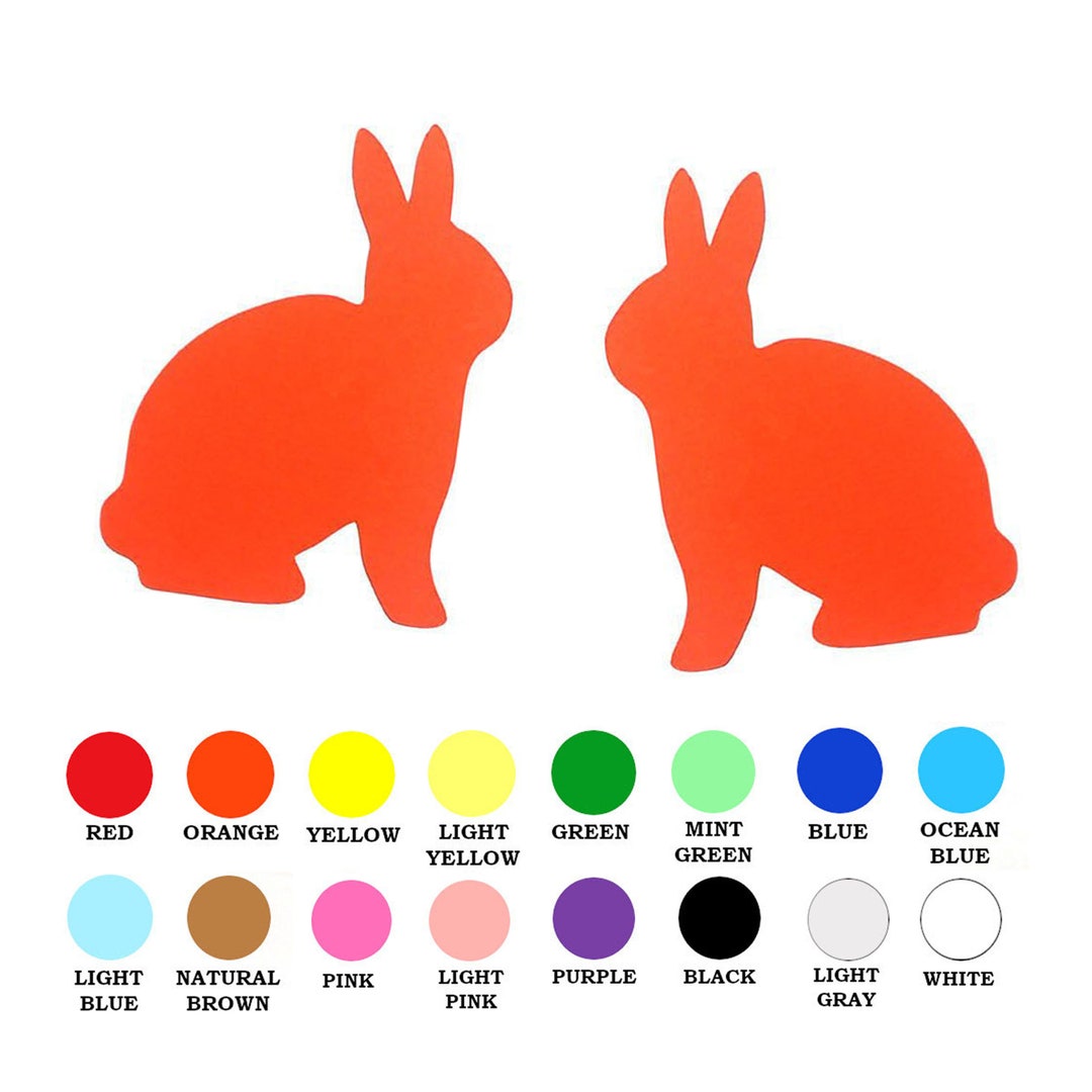 25 Pack - Paper Rabbit Shapes, Rabbit Die Cut Shape, Easter Die Cut ...