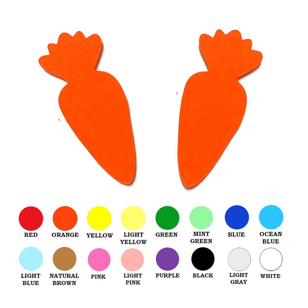 25 Pack - Paper Carrot Shapes, Carrot Shape, Carrot Paper Cut Out ...