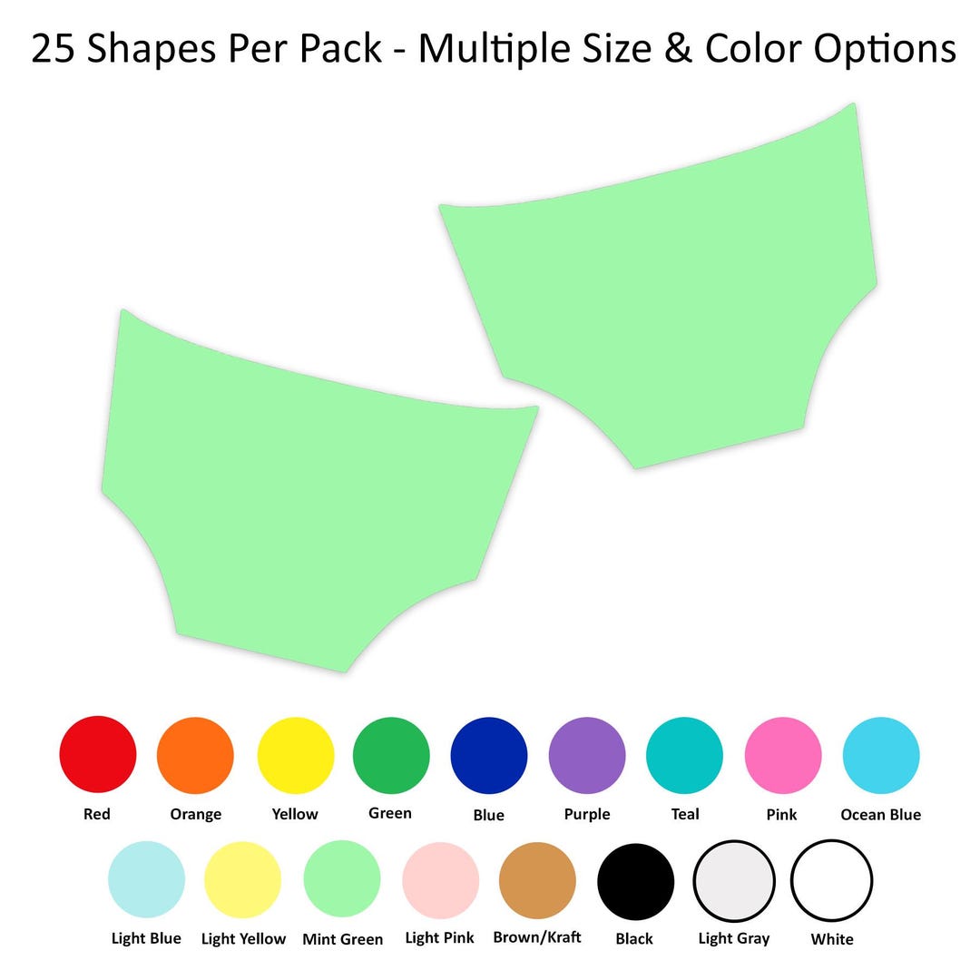 25 Pack - Paper Diaper Shape, Paper Baby Diaper Shapes, Diaper Paper ...
