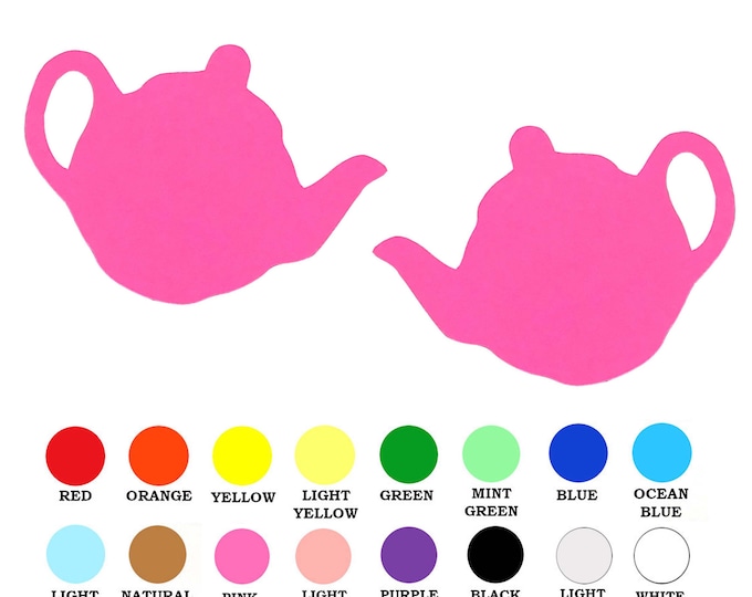 25 Pack Paper Tea Pot Shapes Tea Pot Paper Cut Out Paper - Etsy