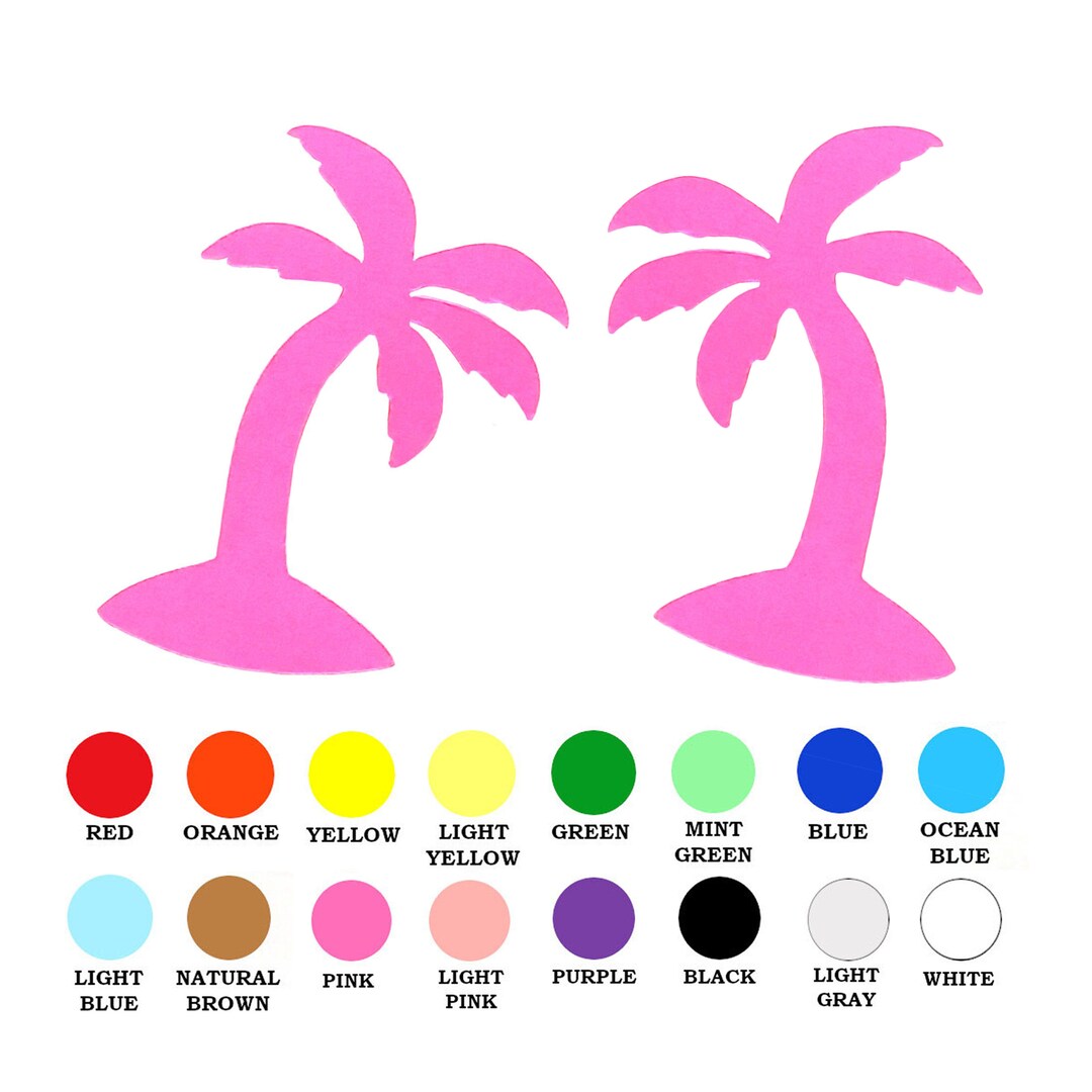 25 Pack - Paper Palm Tree Shape, Palm Tree Shapes, Paper Palm Tree Cut ...