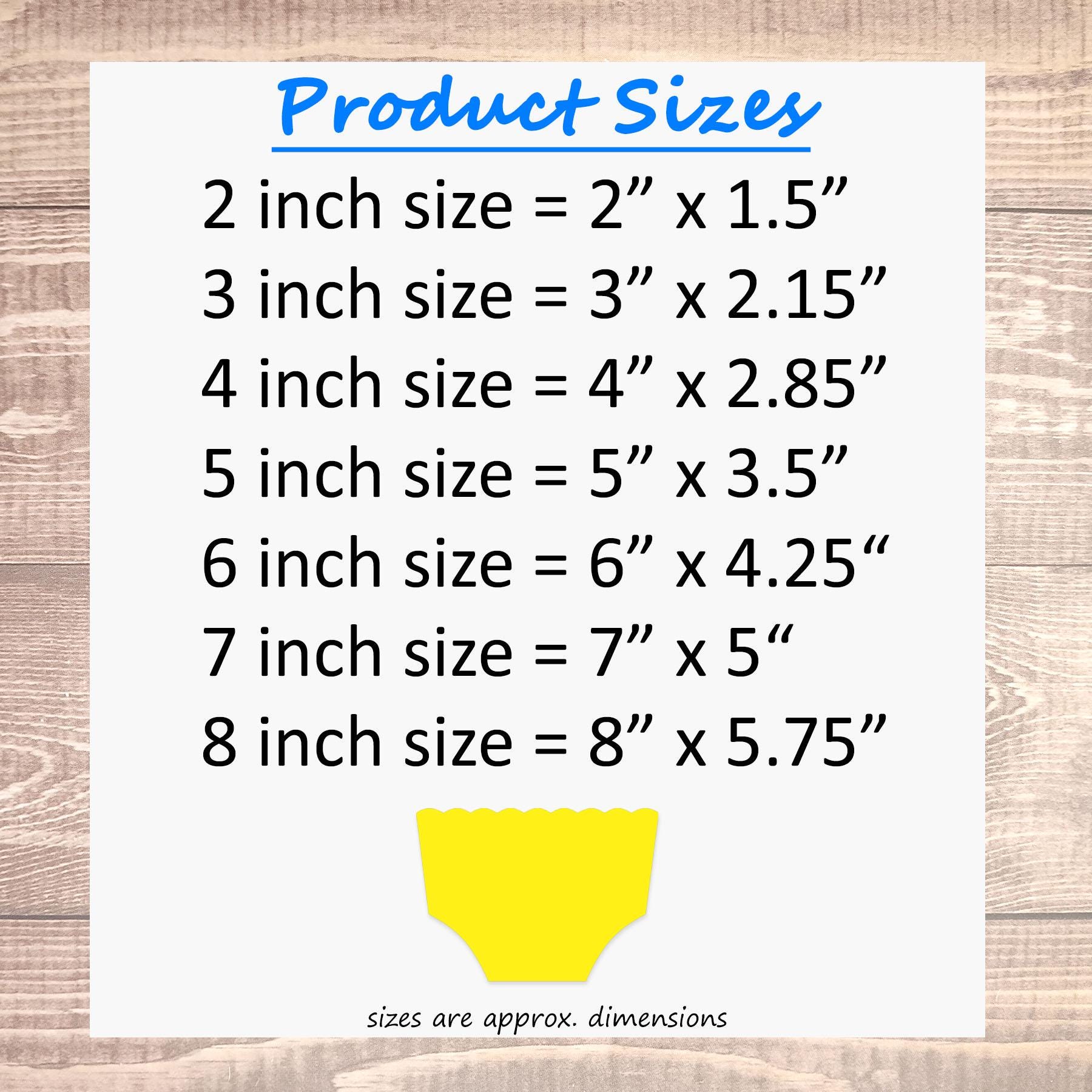 25 Pack - Paper Scallop Diaper Shape, Paper Baby Scallop Diaper Shapes ...