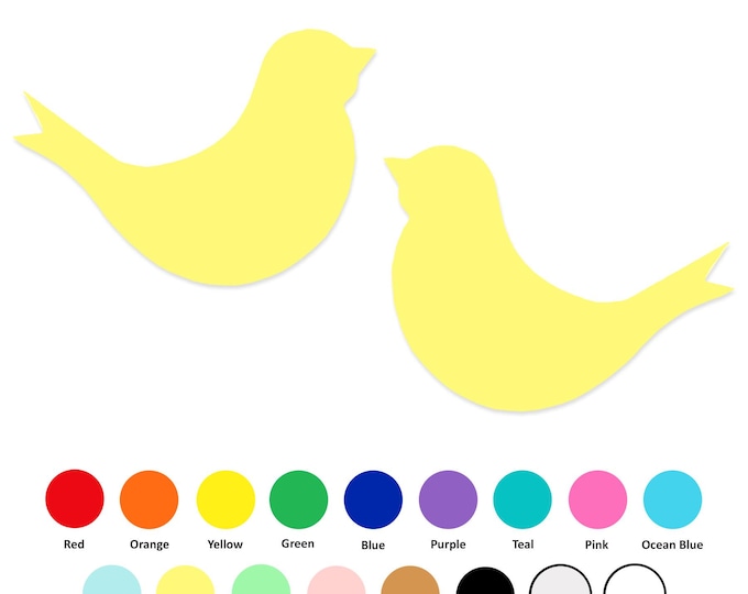 Bird Die Cut Outs ( Scrap Booking, Baby Shower, Table Scatter ...