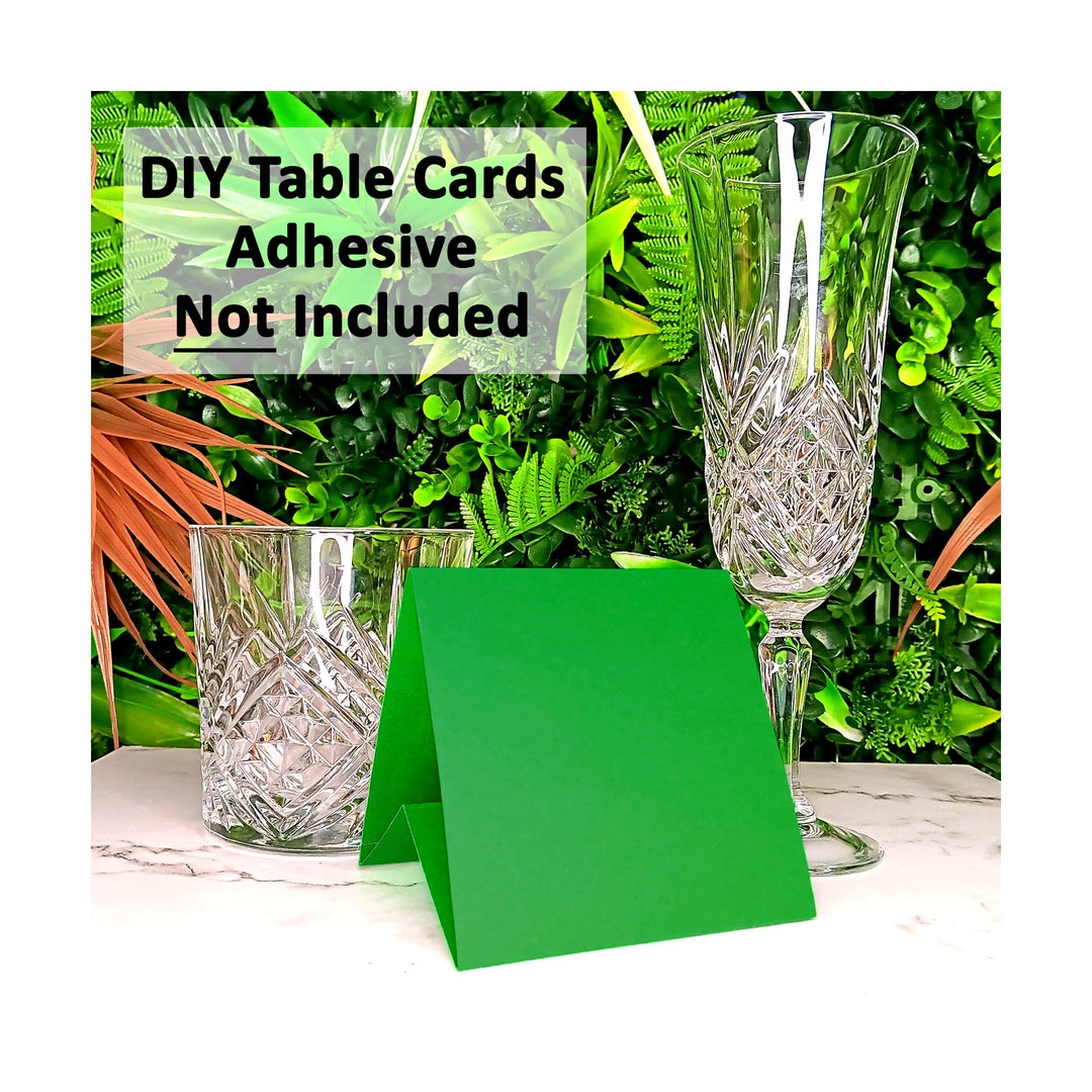 12 Pack: DIY Green Table Cards, Green Tent Cards, Green Table Number ...