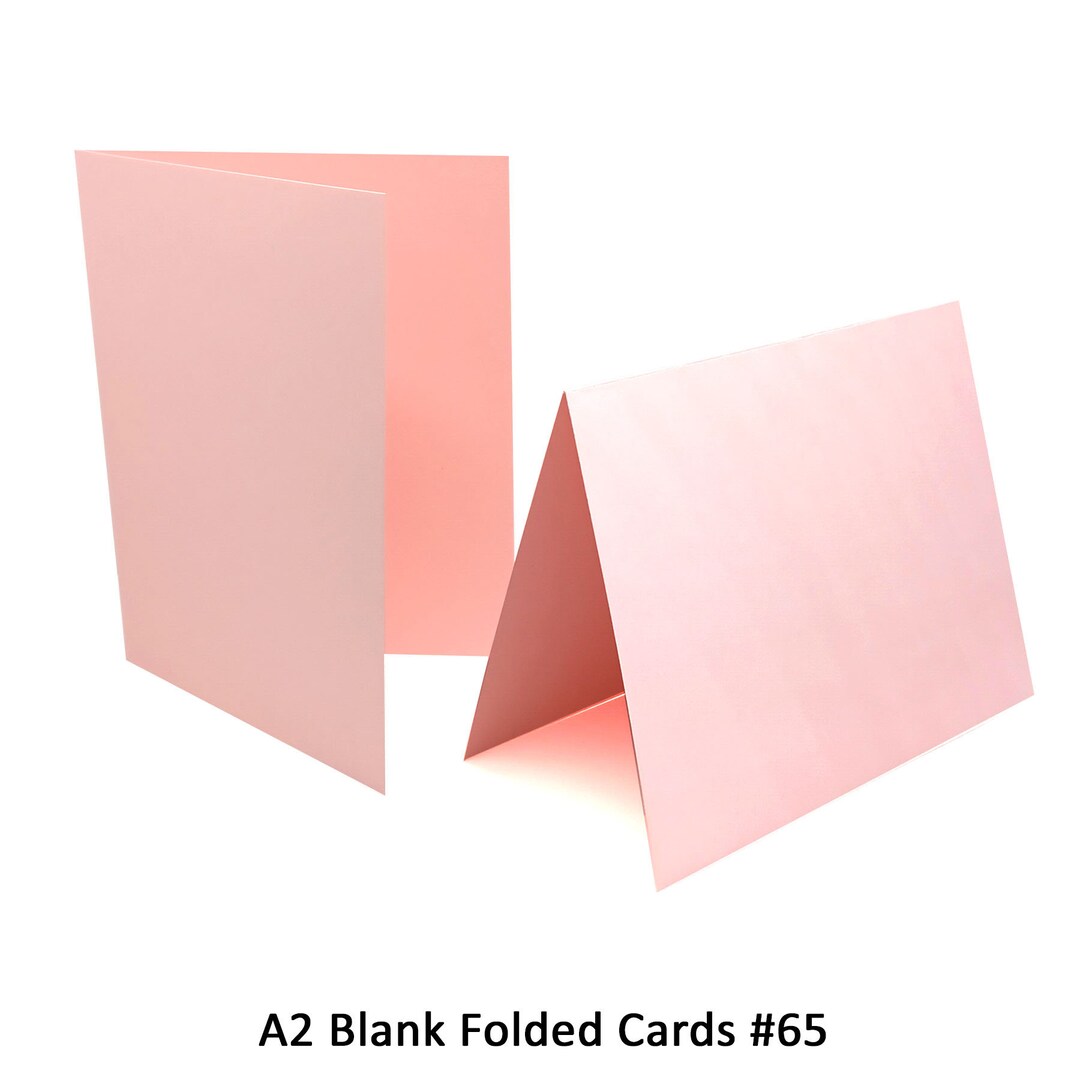Light Pink Blank Folded Cards, Light Pink A2 Folded Cards, Blank A2 ...