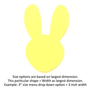 25 Pack Paper Bunny Head Shape, Rabbit Head Die Cut, Paper Bunny Shapes ...