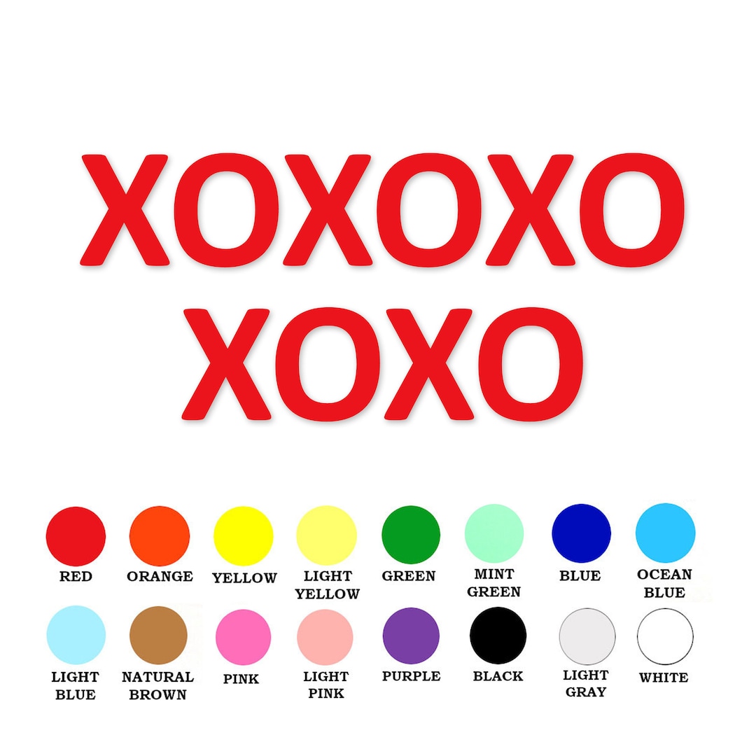 XO Paper Letters, Xo Die Cut Shapes, Paper Word Shapes, Paper Xoxo ...