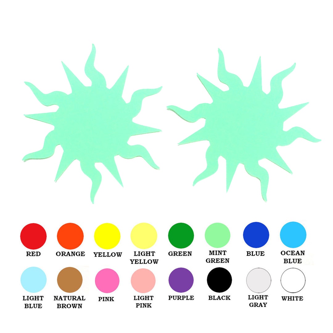 25 Pack - Paper Sun Shape, Sun Die Cut, Sun Shape Cut Out, Southwest ...