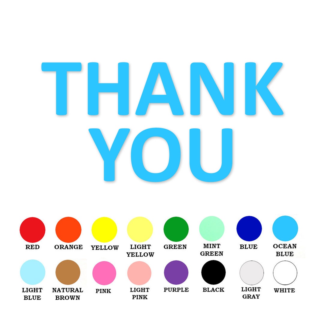 Thank You Paper Letters, Thank You Die Cut Shapes, Paper Word Shapes ...