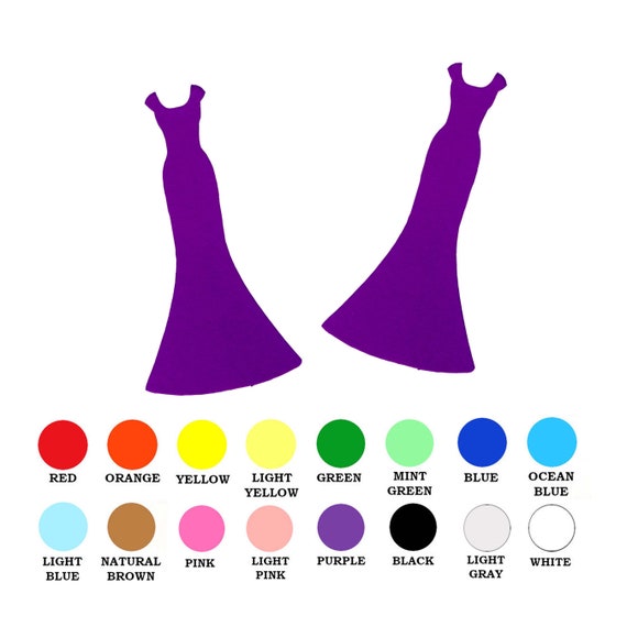 25 Pack Paper Dress Shape Paper Dress Cut Out Dress Die | Etsy