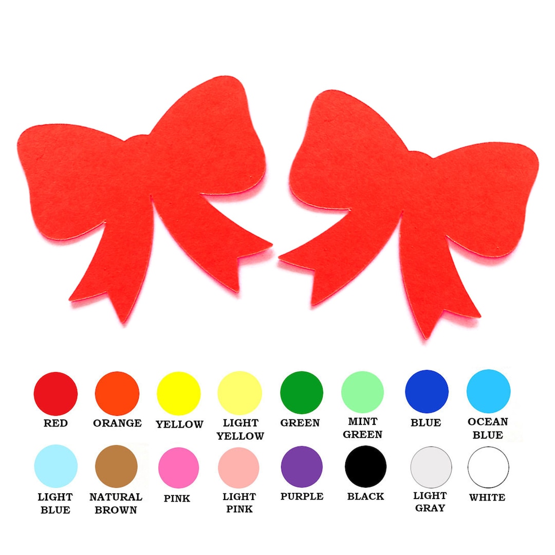 25 Pack Paper Bow Shapes, Paper Bow Cut Outs, DIY Baby Shower, Baby ...