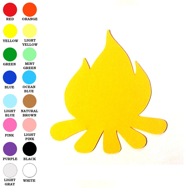 25 Pack Paper Campfire Shape Campfire Die Cut Campfire | Etsy