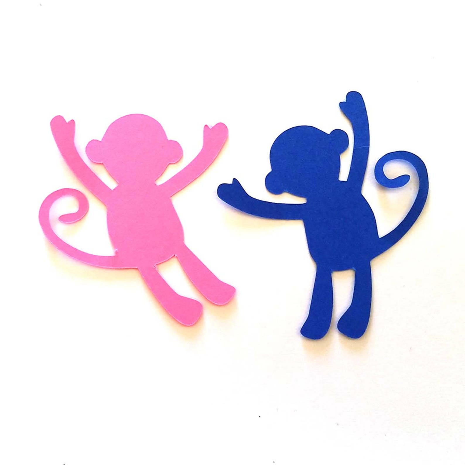 25 Pack Paper Monkey Shapes Monkey Die Cut Monkey Paper | Etsy