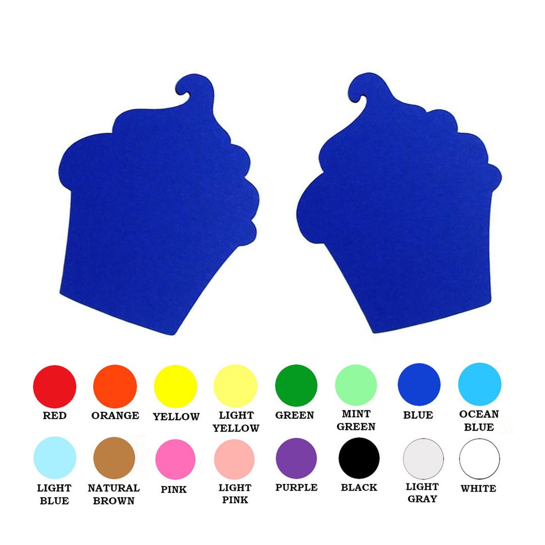 25 Pack - Paper Cupcake Shape, Paper Cupcake Cut Out, Cupcake Die Cut ...