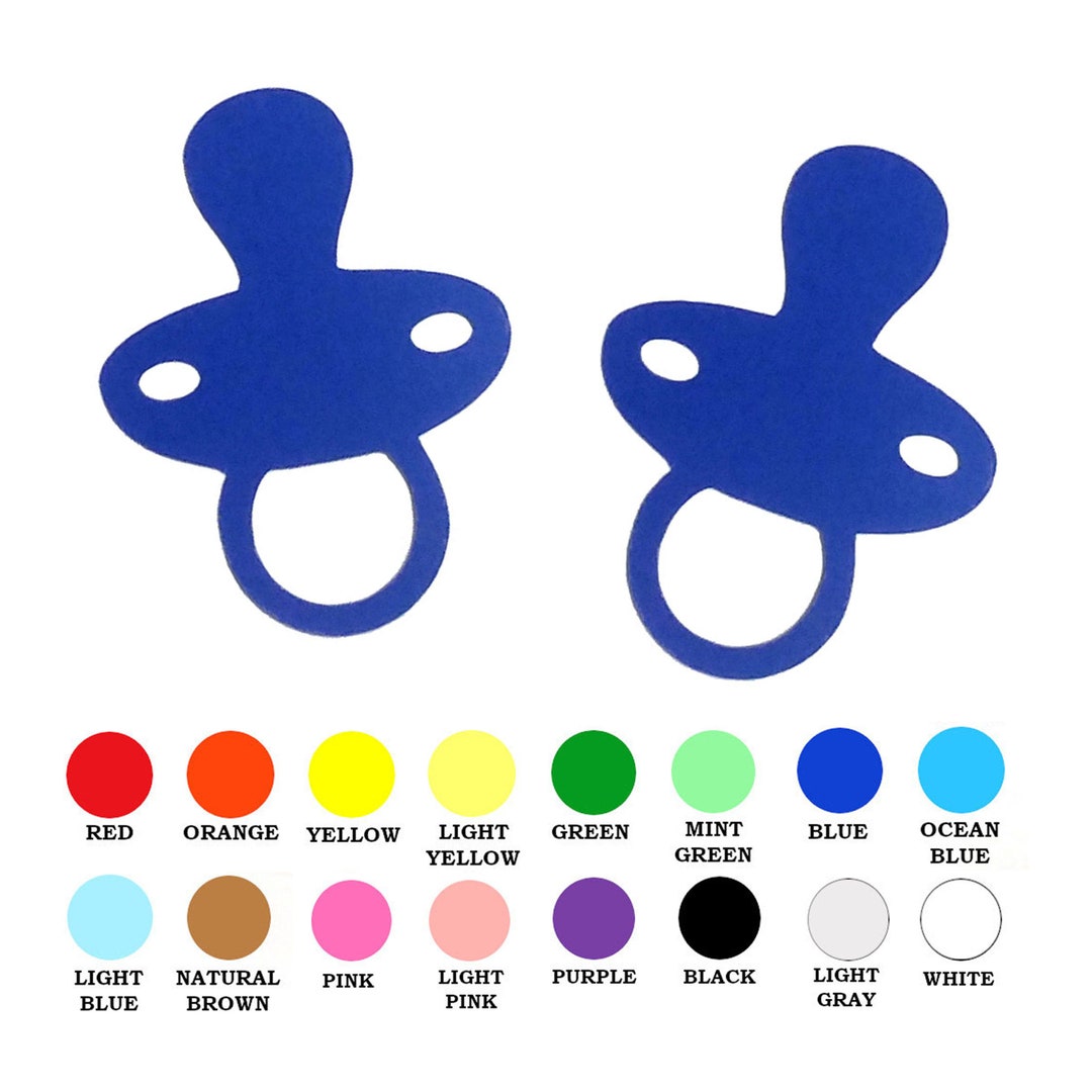 25 Pack Paper Pacifier Shapes, Pacifier Paper Die Cut, Paper Baby ...