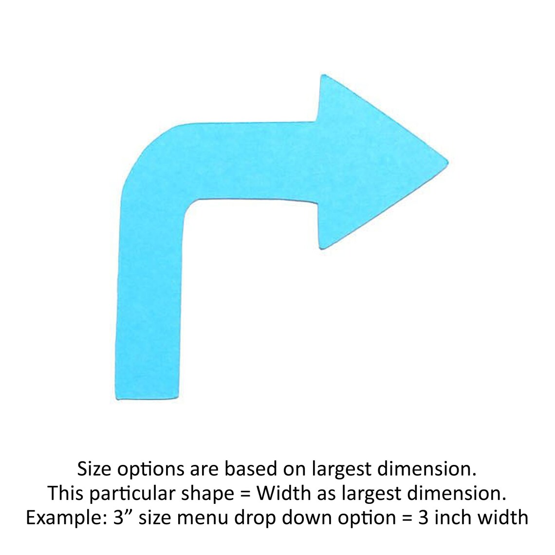 25 Pack Paper Turn Arrow Shapes Turn Arrow Shape Die Cut | Etsy