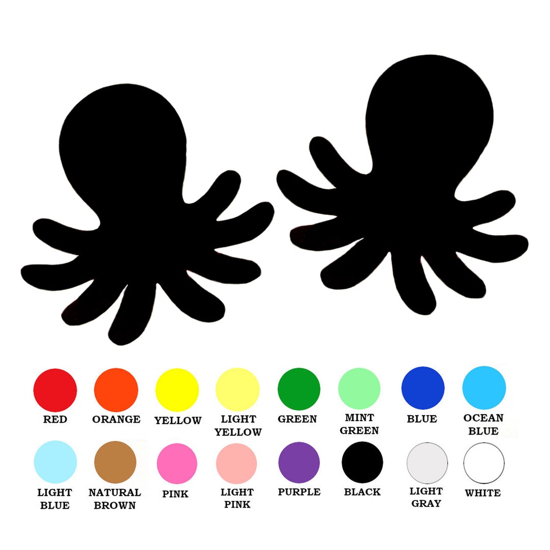 25 Pack - Paper Octopus Shape, Octopus Die Cut, Octopus Cut Outs, Paper ...