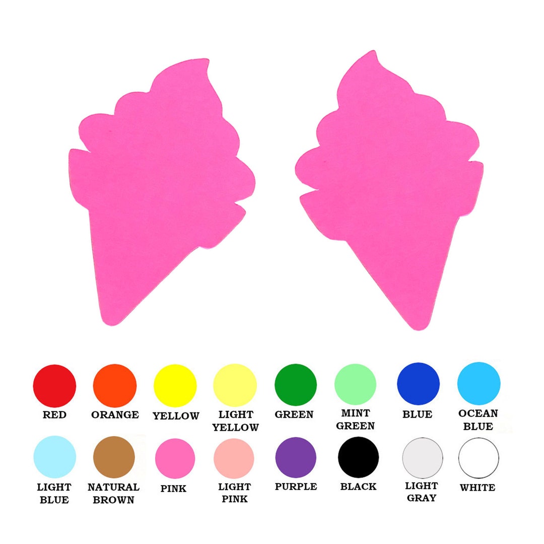 25 Pack - Paper Ice Cream Shapes, Ice Cream Shape, Ice Cream Paper Cut ...