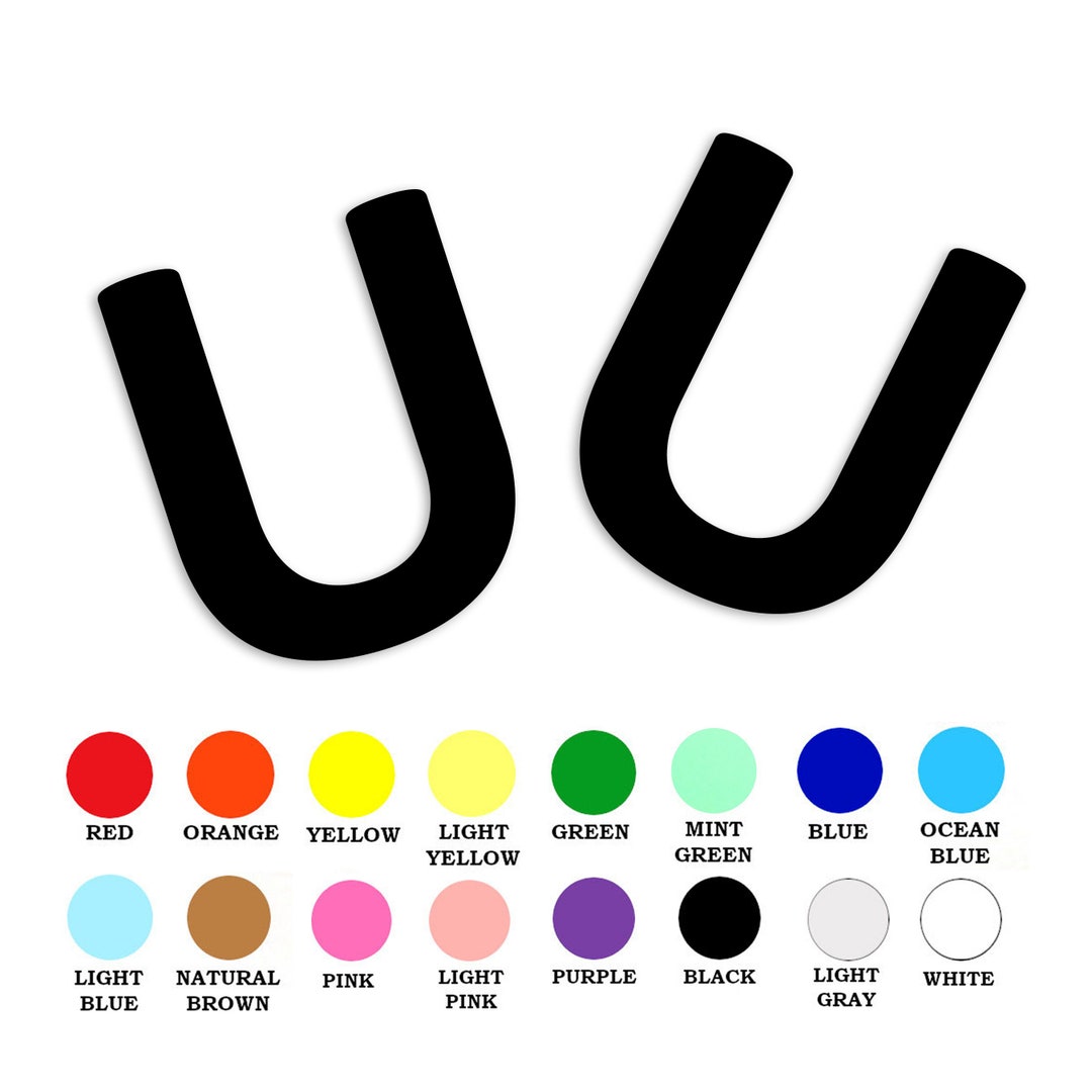 25 Pack - Paper U Shape, Paper U Letter Shape, Paper Letter Shapes, DIY ...