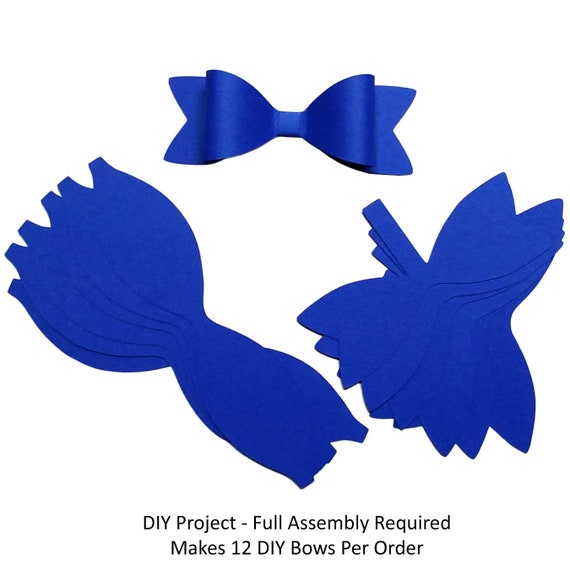 12 Pack DIY Blue Paper Bows Blue Paper Bows DIY Paper - Etsy
