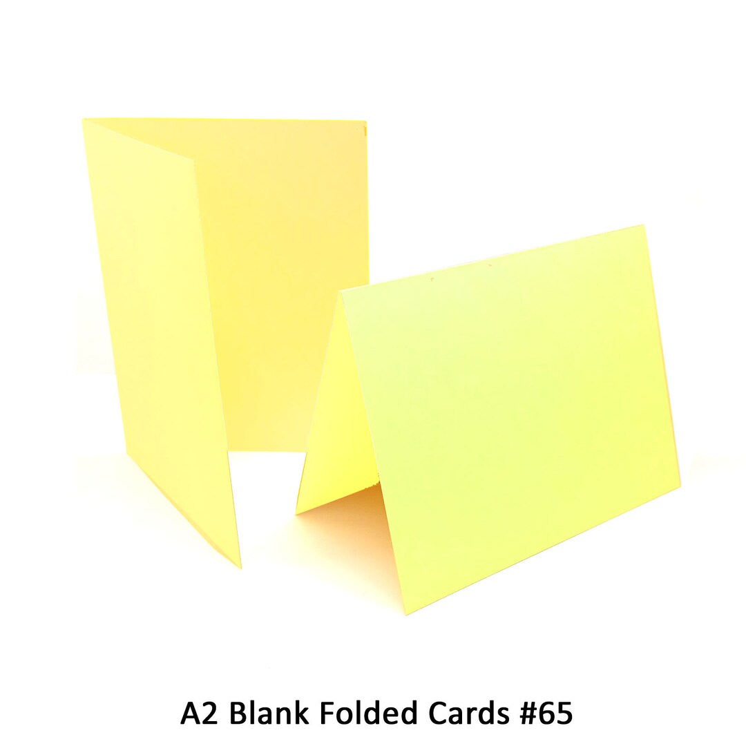 Light Yellow Blank Folded Cards, Light Yellow A2 Folded Cards, Blank A2 ...