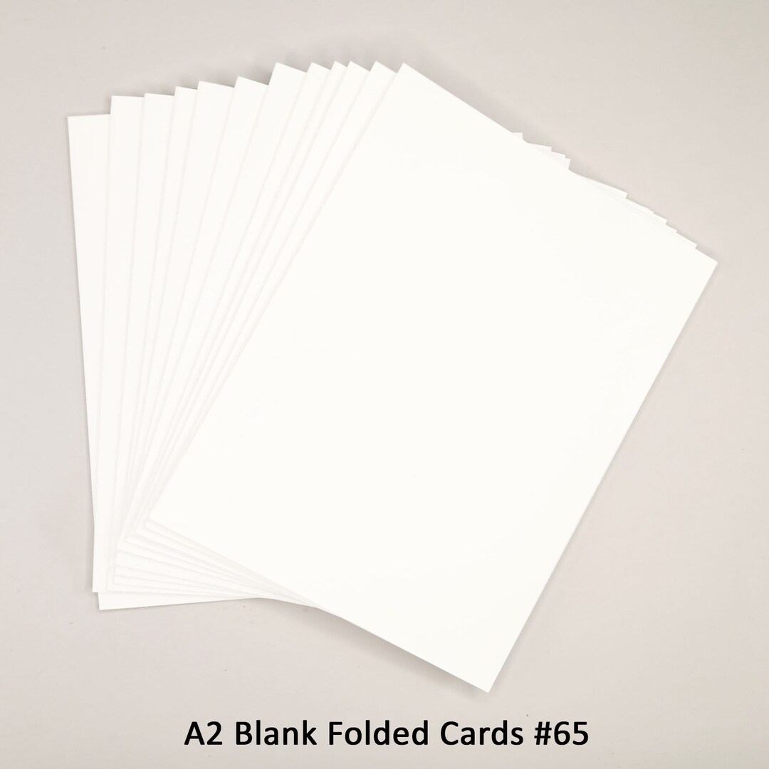 White Blank Folded Cards, White A2 Folded Cards, Blank A2 Card, White ...