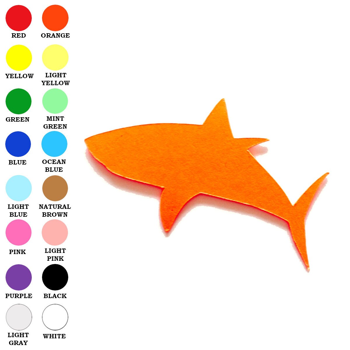 25 Pack Paper Shark Shape Shark Die Cut Shark Cut Outs | Etsy