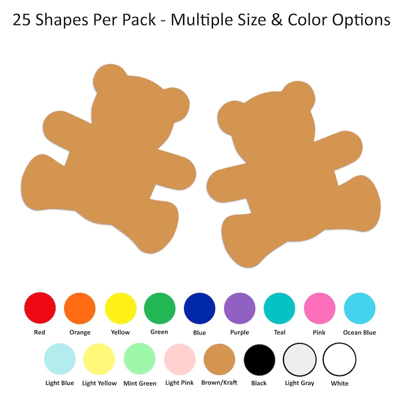 Teddy Bear Cutouts - Etsy