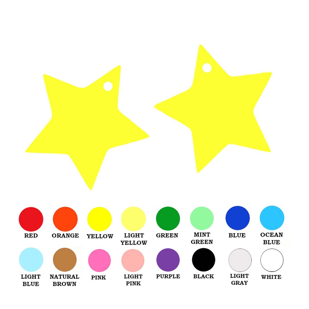 25 Pack - Star Shape Gift Tags, Star Gift Tags, Blank Price Tags, Blank ...