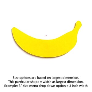 25 Pack - Paper Banana Shapes, Banana Paper Cut Outs, Paper Banana Die ...