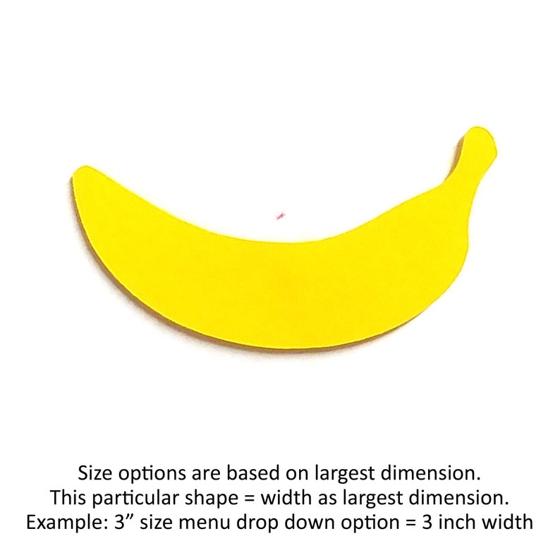 25 Pack - Paper Banana Shapes, Banana Paper Cut Outs, Paper Banana Die ...