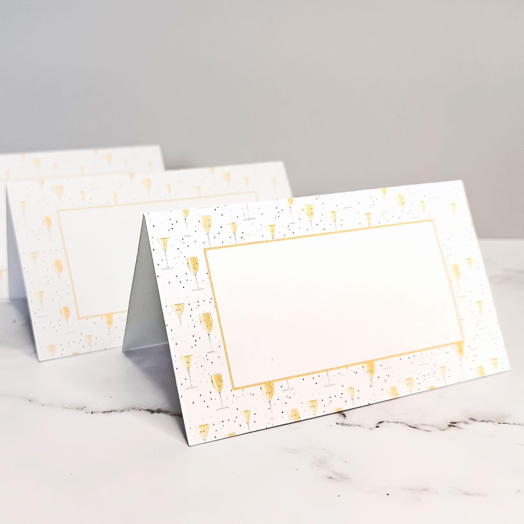 Tarjetas de mesa con nombre para Año Nuevo 2025, Tarjetas de mesa con ...