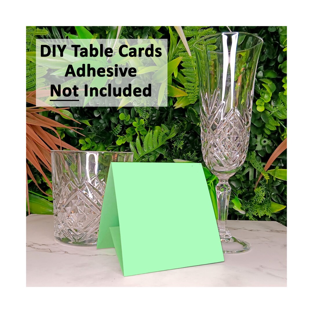 12 Pack: DIY Mint Green Table Cards, Green Tent Cards, Green Table ...