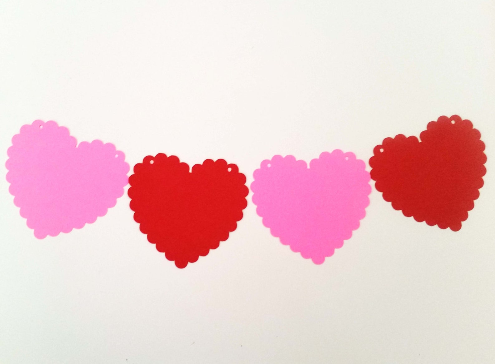 10 Pack Scallop Heart Banner Banner Paper Heart Shape - Etsy