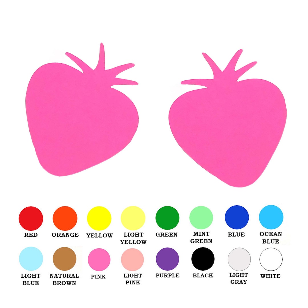 25 Pack - Paper Strawberry Shapes, Strawberry Shape, Strawberry Paper ...
