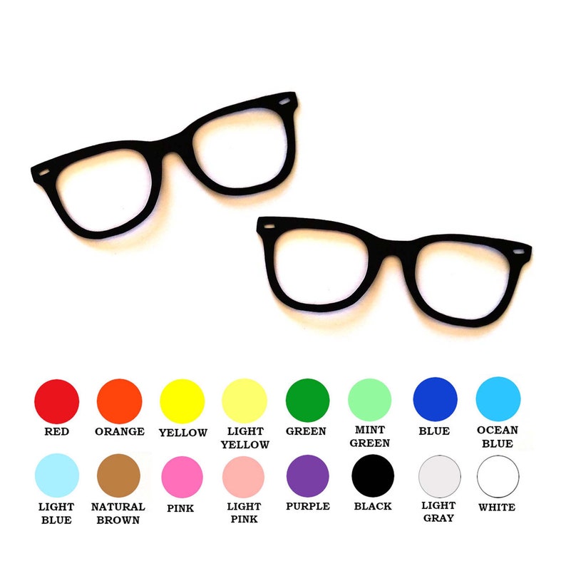 25 Pack Paper Eyeglass Shapes, Paper Glasses Cut Out, Paper Glasses ...