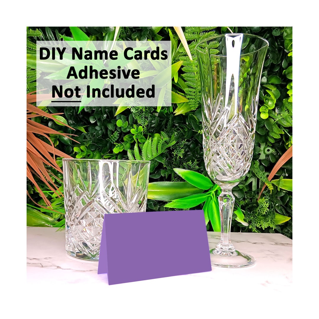 25 Pack: DIY Purple Table Place Cards, Purple Tent Name Cards, Purple ...