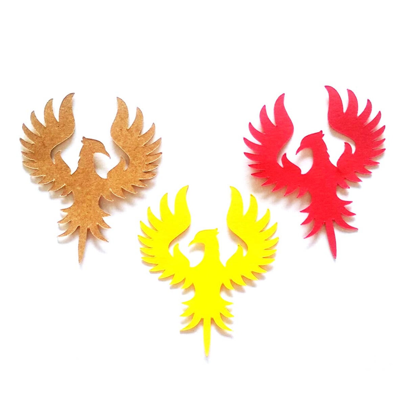 25 Pack Paper Phoenix Shape Phoenix Die Cut Phoenix Cut | Etsy