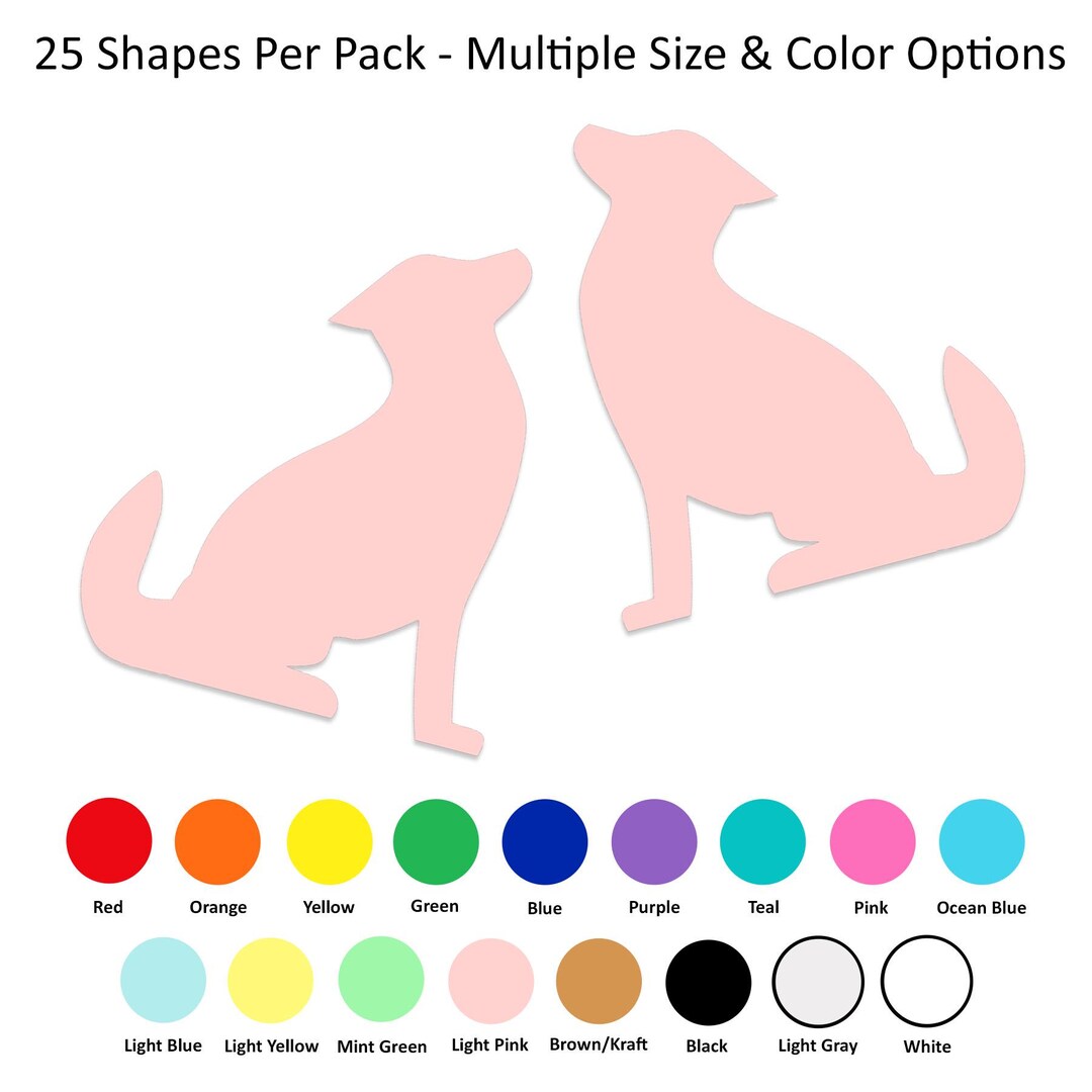 25 Pack - Paper Coyote Shape, Coyote Die Cut, Coyote Sitting Cut Outs ...
